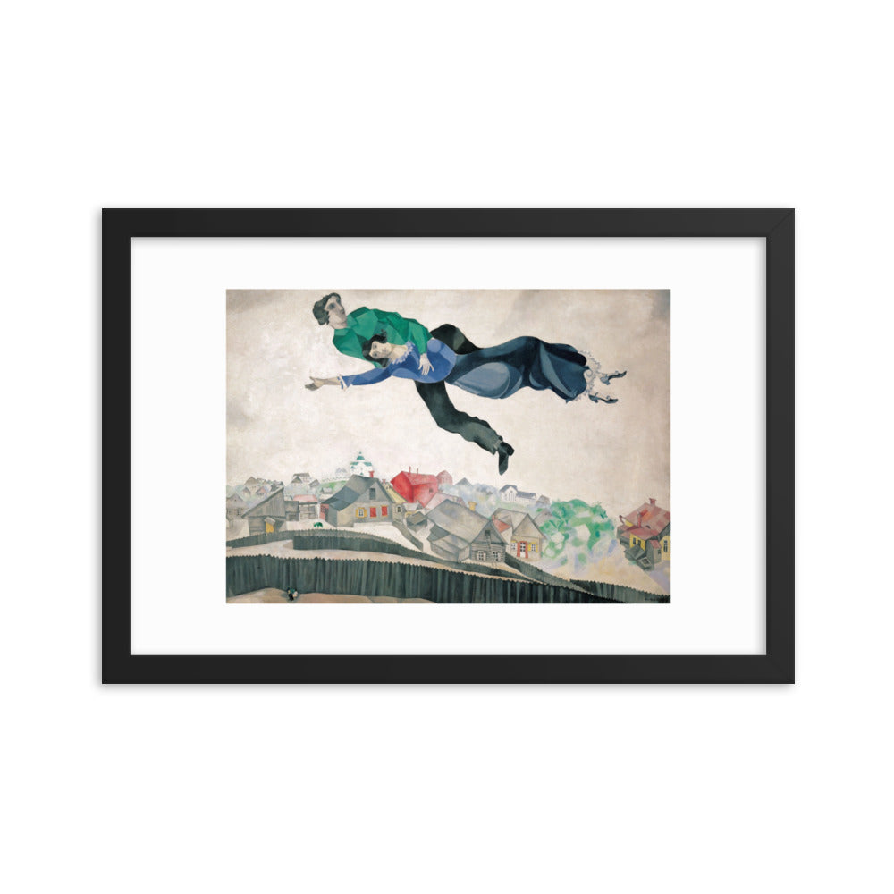 Marc Chagall, Over the Town (1918) Framed Poster